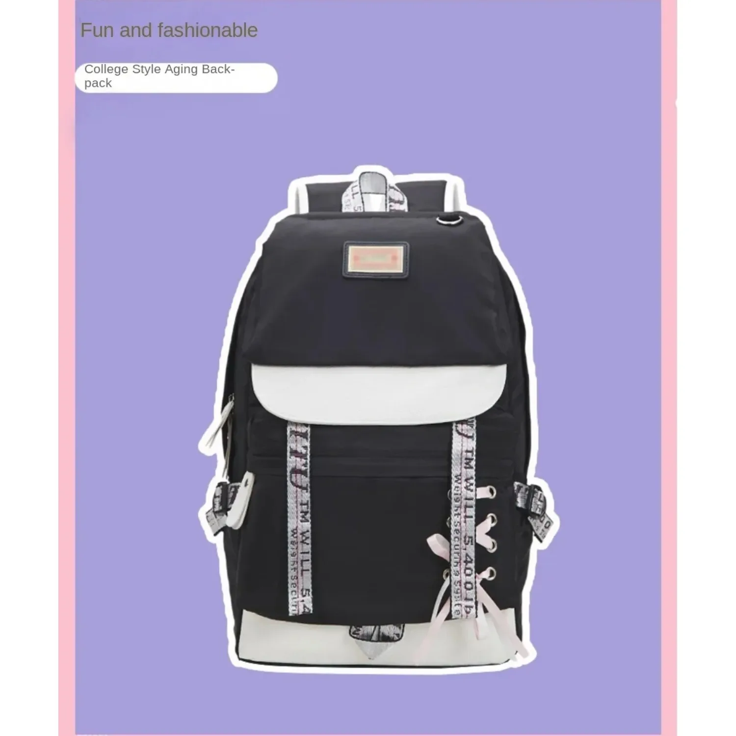 2024-New-Fashion-Backpack-Men-and-Women-Students-Shoulder-Bag-Korean ...