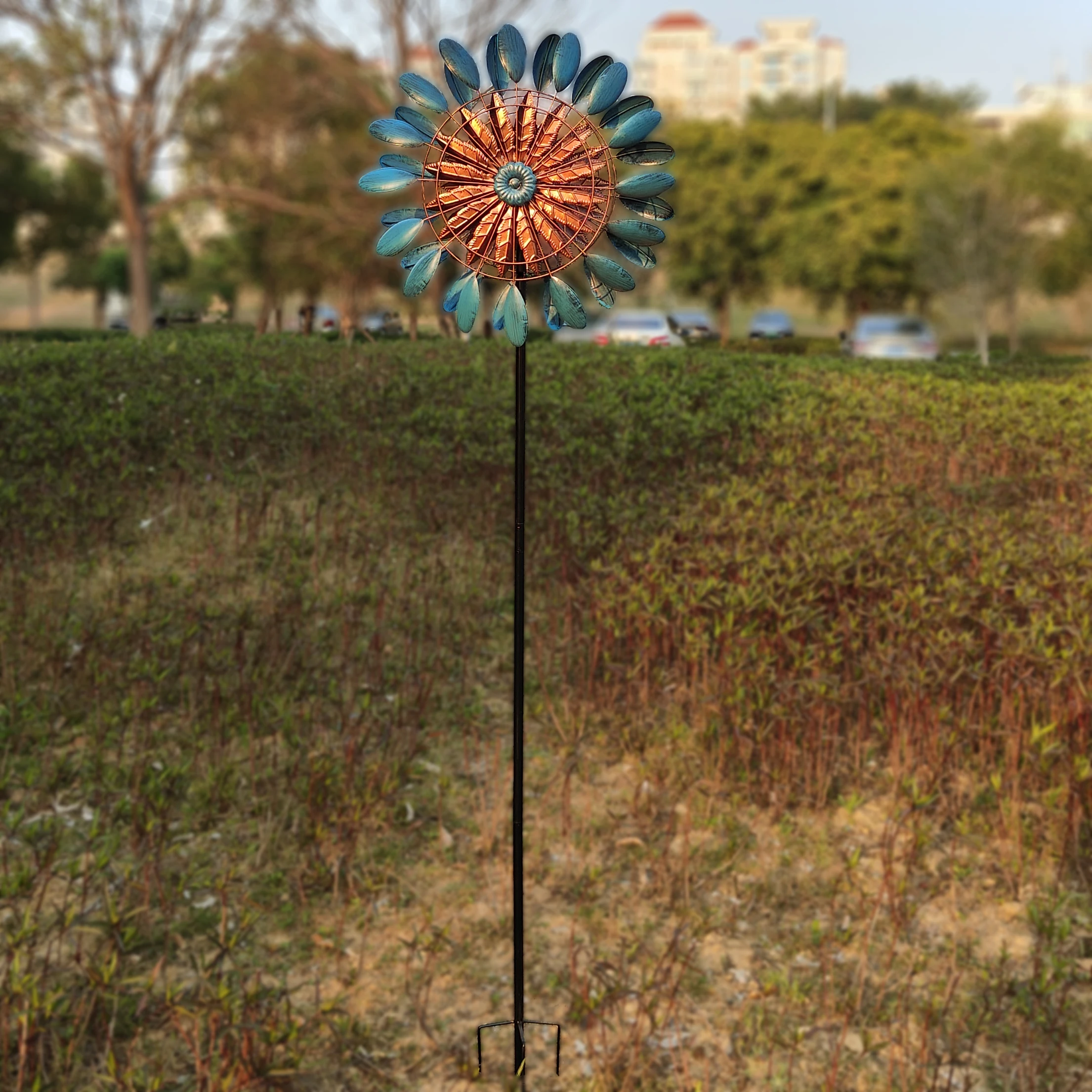 Solar-metal-windmill-rotating-wind-collector-creative-courtyard-garden ...