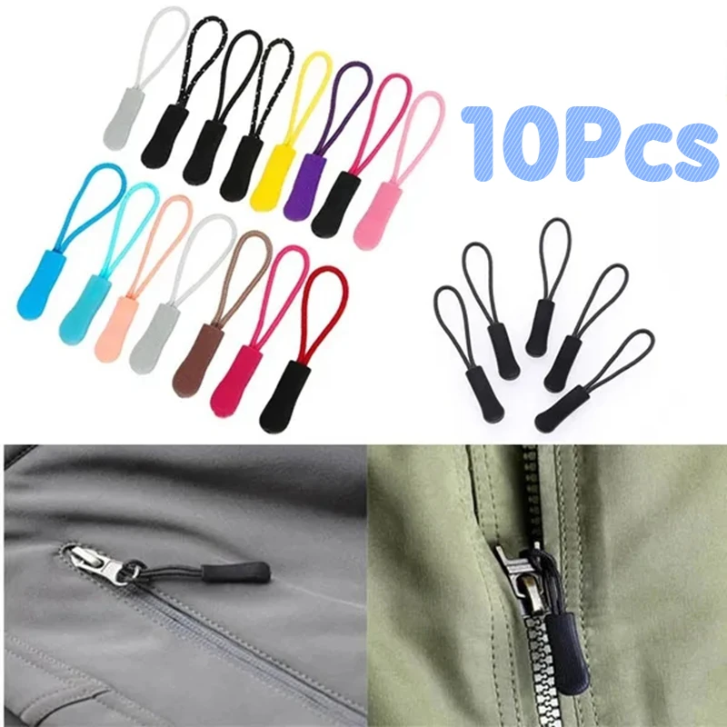 10-Pcs-Zipper-Pull-Puller-End-Fit-Rope-Tag-Replacement-Clip-Broken ...
