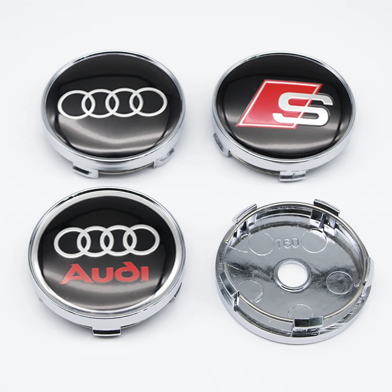 4Pcs-60mm-Modified-Wheel-Hub-Cover-Tire-Center-Logo-For-Audi-Sline-A1 ...