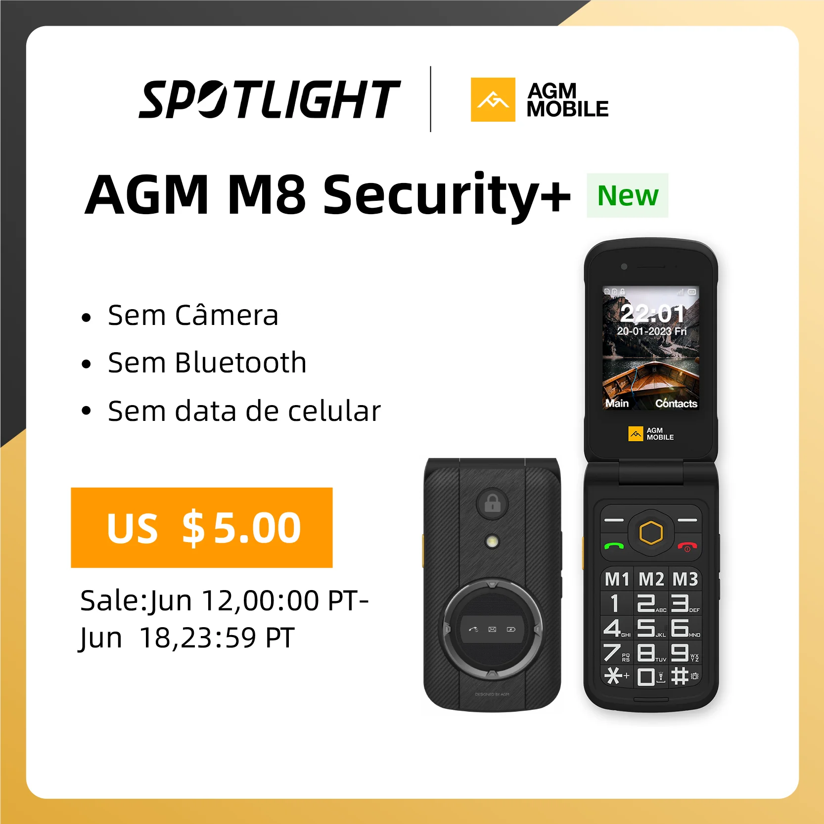 AGM-tel-fono-m-vil-M8-con-tapa-para-ancianos-dispositivo-de-seguridad ...