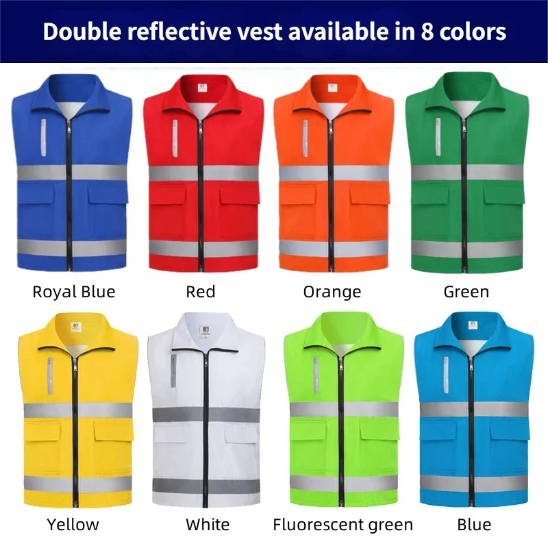 Composite double-layer mesh double-waist lightweight lapel vest 8 ...