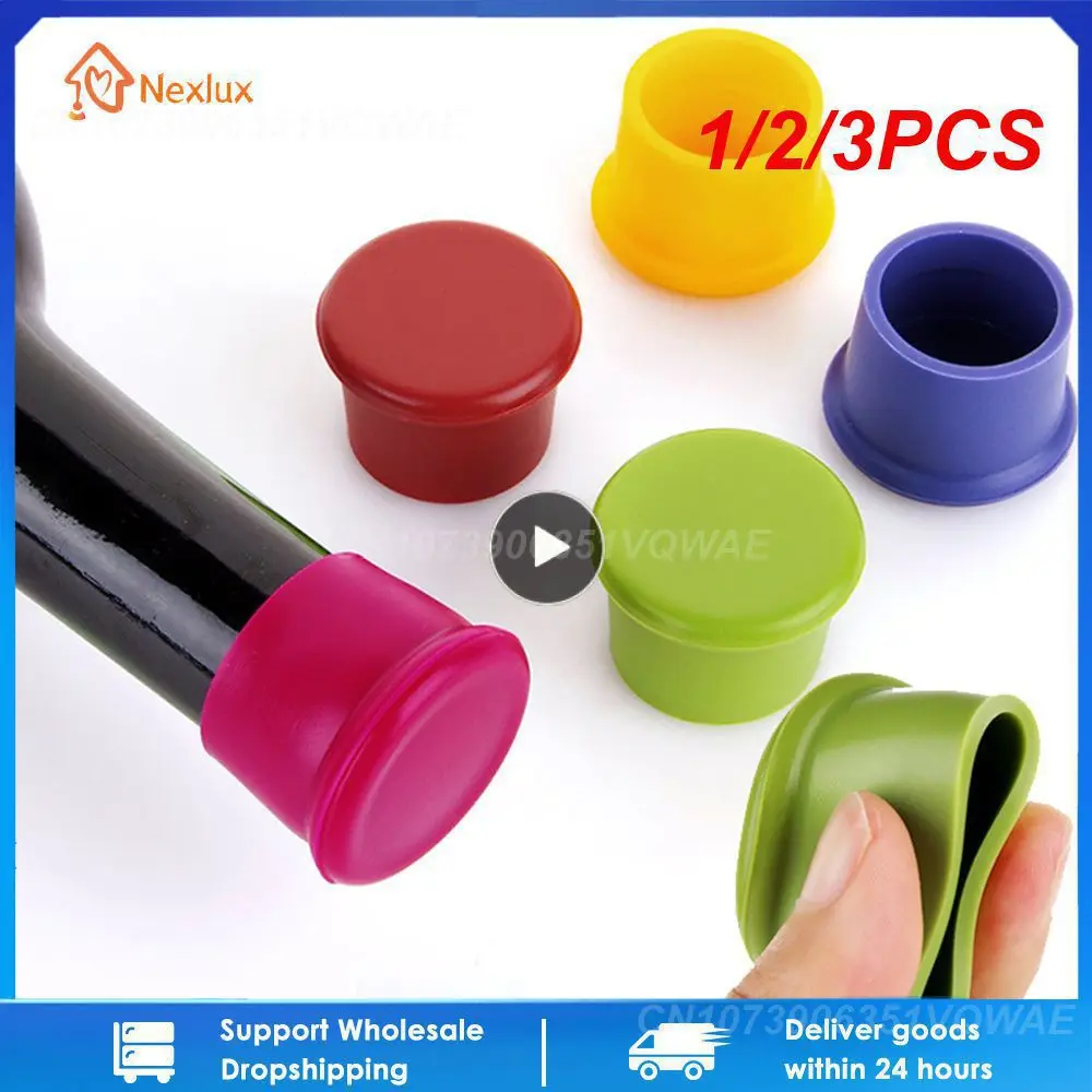 1-2-3PCS-Silicone-Wine-Beer-Cover-Bottle-Stopper-Caps-Strong-Seal-Keep ...
