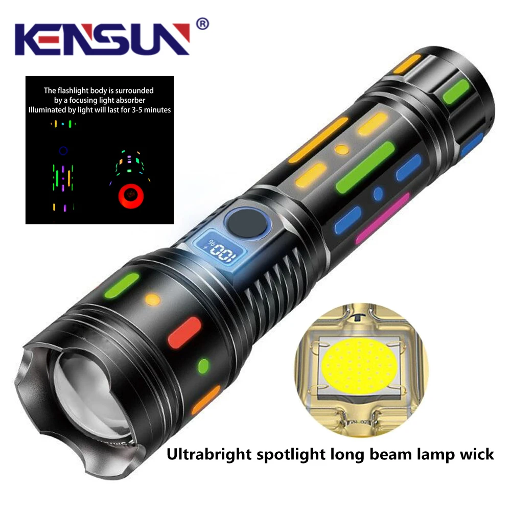 High-power Bright Flashlight With Fluorescent Absorbing Film Luminous ...