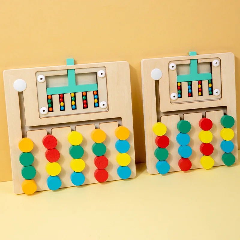 Wooden-Color-Matching-Montessori-Learning-Toys-Brain-Teasers-Logic-Game ...