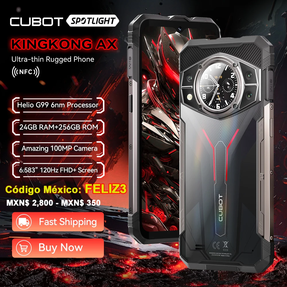 Cubot-KINGKONG-AX-Ultra-thin-Rugged-Smartphone-Android-14-Helio-G99 ...