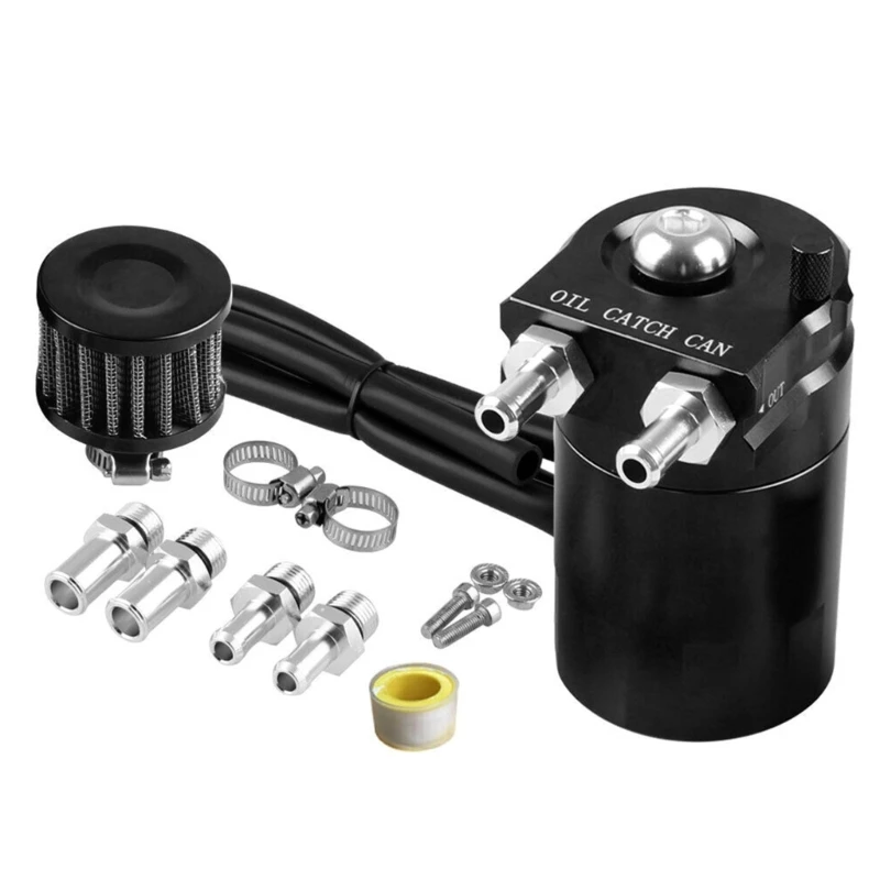 Oil-Catch-Can-for-Tank-2-Port-Baffled-Reservoir-Breather-Universal ...