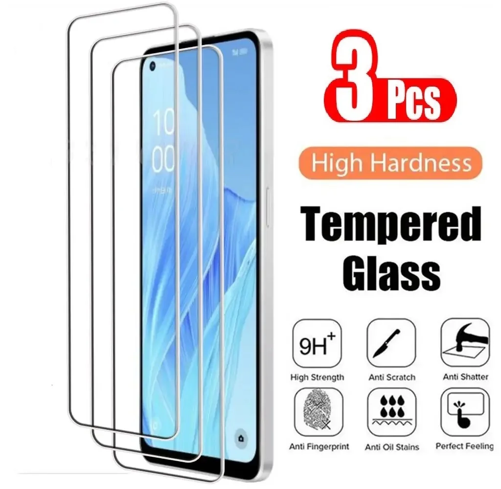 3Pcs Tempered Glass For OPPO A55 A55S A57 A73 A78 4G 5G Screen ...