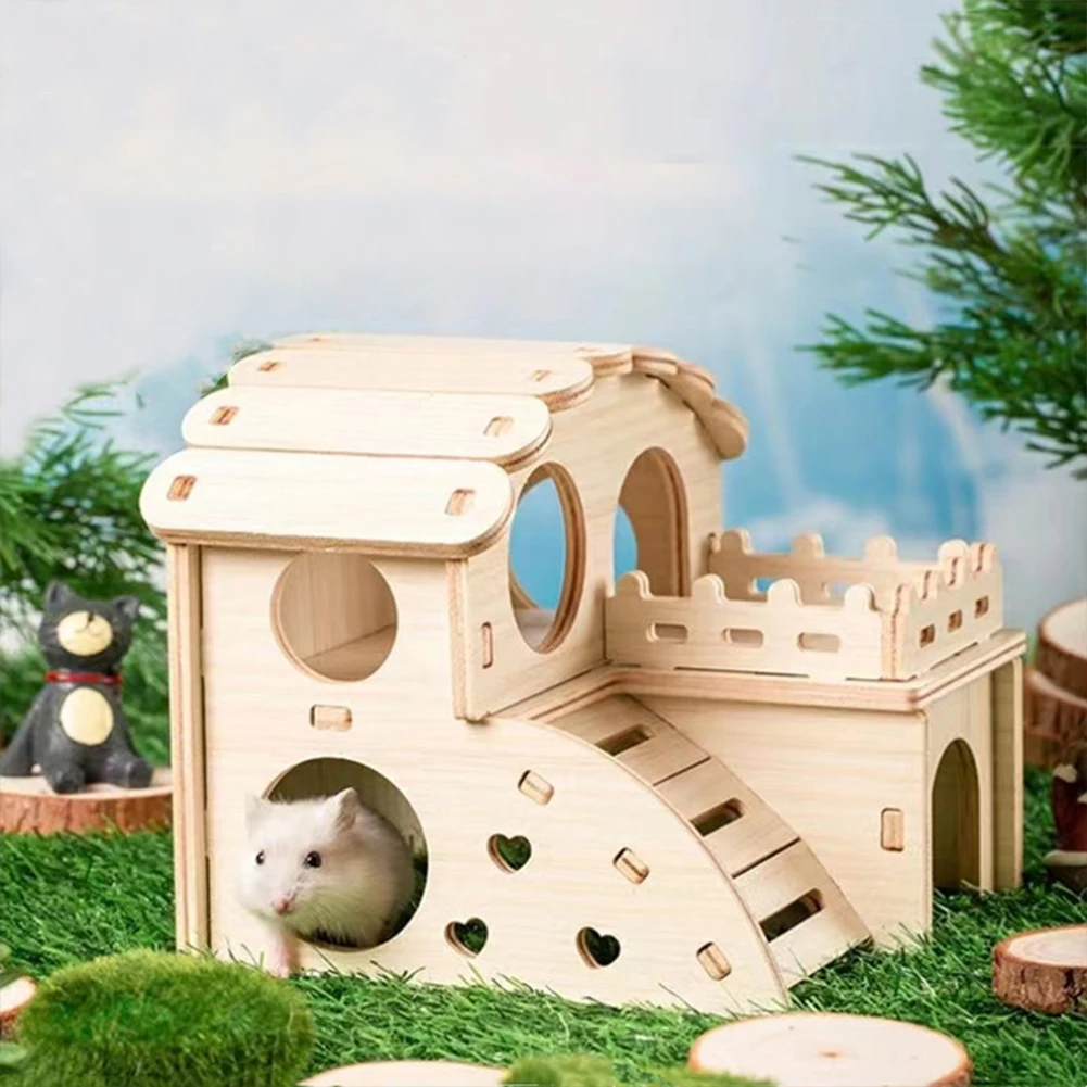 Hamster-House-Hamster-Hideout-With-Internal-Slide-Simulate-Fences-And ...