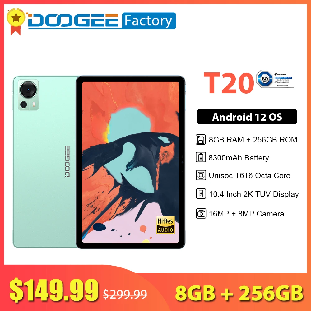 DOOGEE-T20-Tablet-com-alto-falantes-duplos-10-4-Polegada-Tablet-2K ...