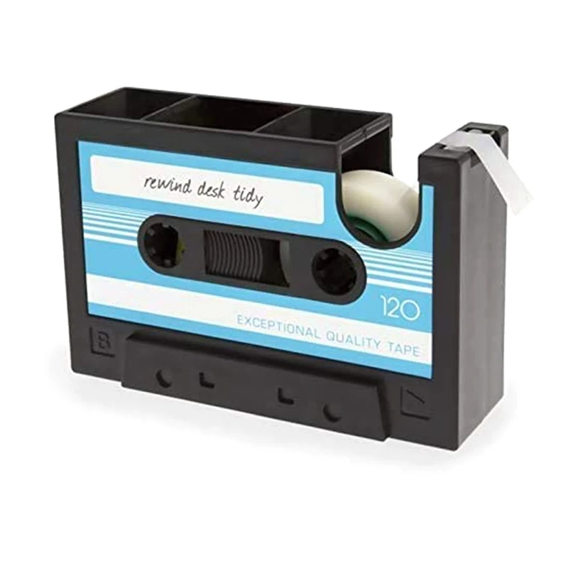 Tape-Dispenser-Pen-Holder-Retro-Cassette-Tape-Dispenser-Retro-Office ...