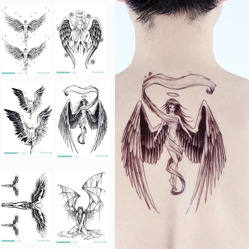Fallen Angel Wings Tattoo