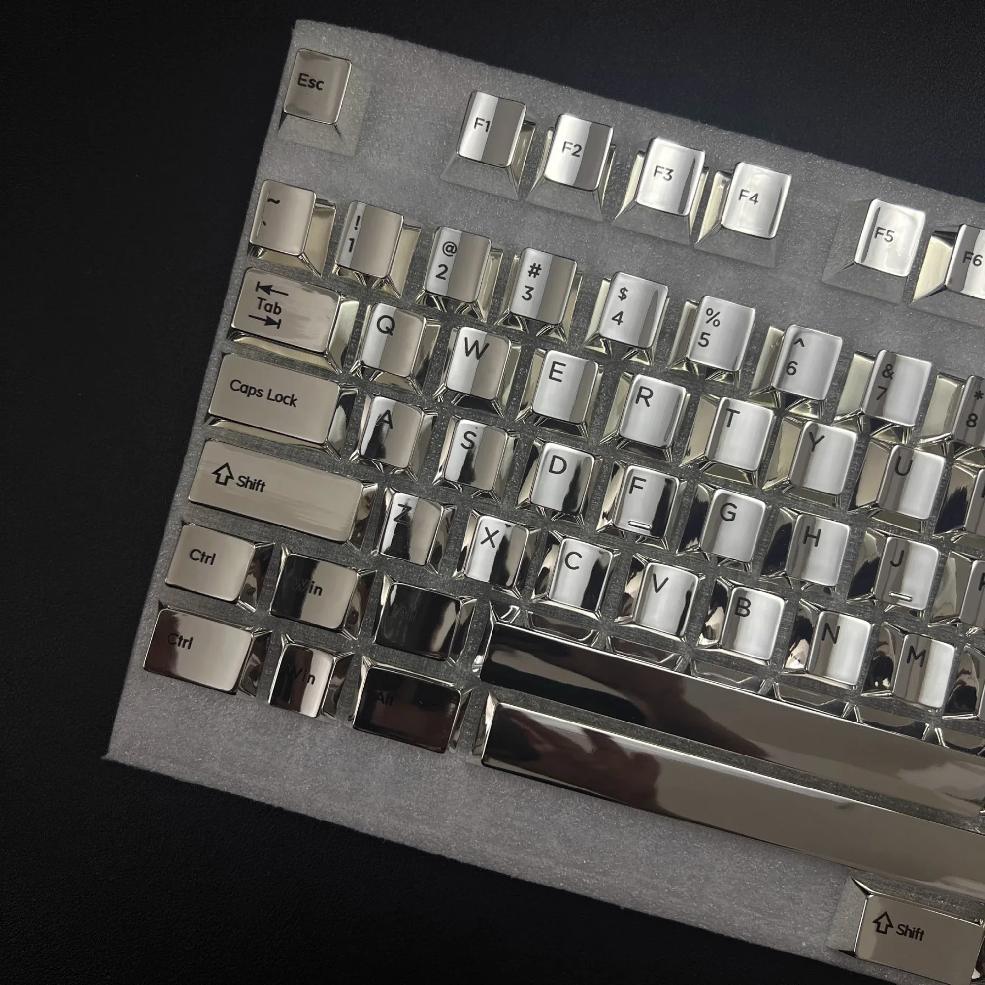 ECHOME-Metal-Keycap-Set-104Keys-Custom-Siver-Artisan-Key-Cap-Cherry ...