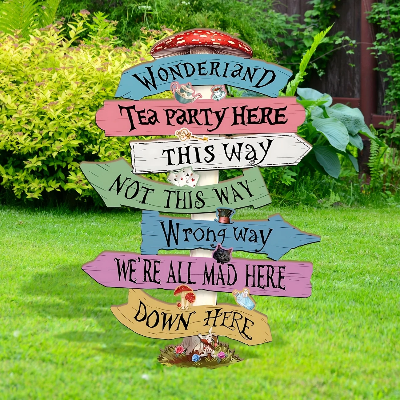 Wonderland Party Decorations Welcome To Wonderland Directional Arrows ...
