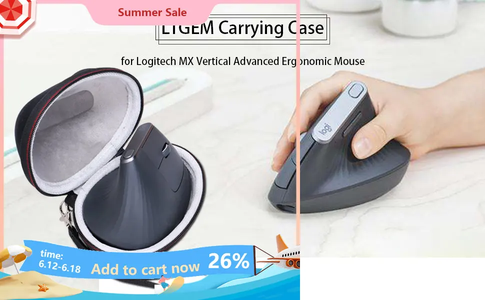 LTGEM EVA Hard Case for Logitech MX Vertical Advanced Ergonomic Mouse ...
