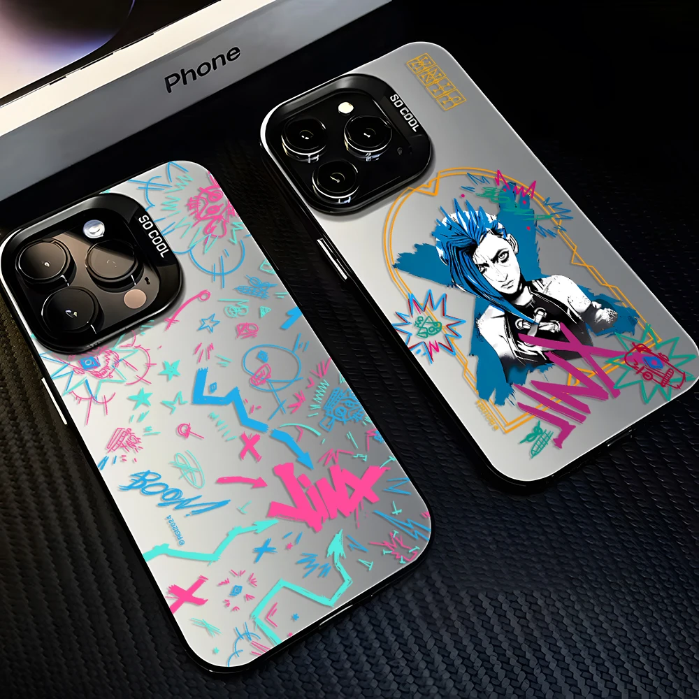 Anime-Game-Arcane-Graffiti-Jinxs-Phone-Case-For-Xiaomi-Redmi-Note-7-8-9 ...