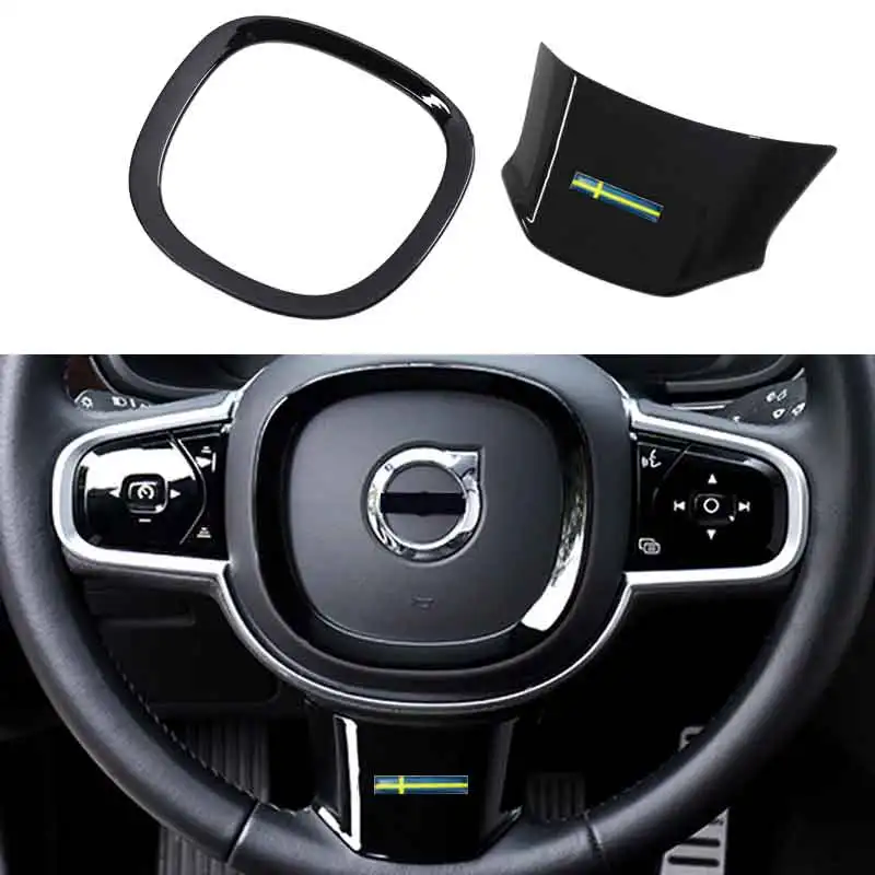 For-Volvo-S90-XC60-V90-XC90-S60-V60-xc90-steering-wheel-decorative-ring ...