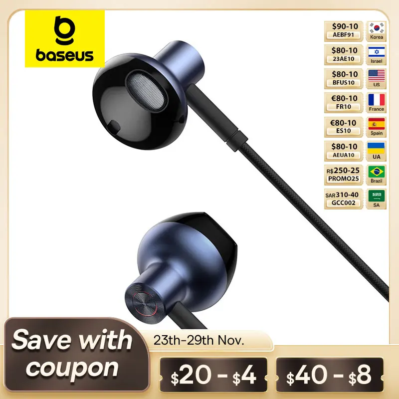 Baseus-In-Ear-Bass-Sound-Sport-Fones-de-ouvido-fones-de-ouvido-com ...