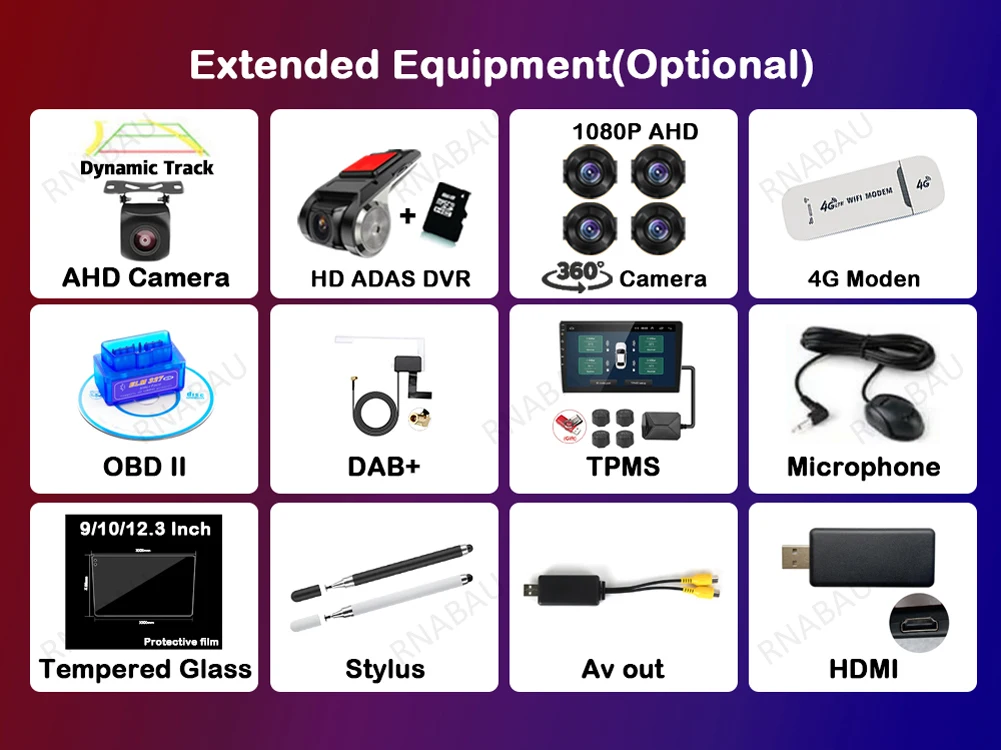 For Android Screen Navigation Car Multimedia Player Accessories ...