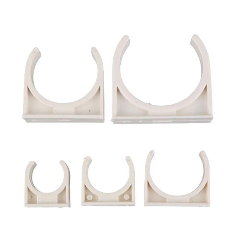 10pcs PVC16 20 25 32 40 50mm Water Pipe Clamp PVC Pipe Support Garden ...