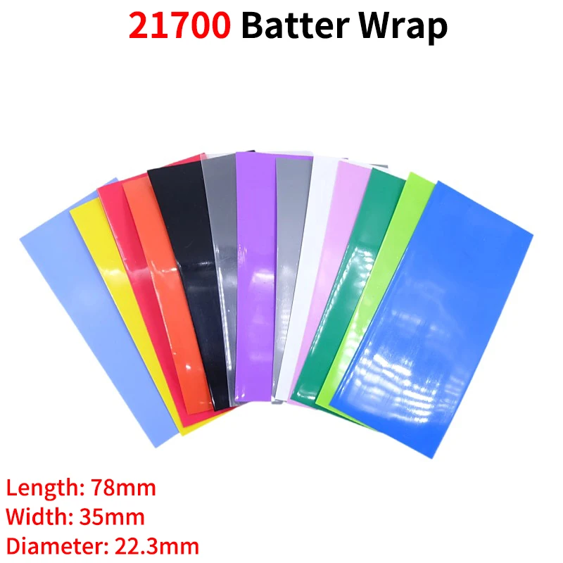 20-500pcs-21700-Battery-Film-Tape-PVC-Heat-Shrink-Tube-Precut ...