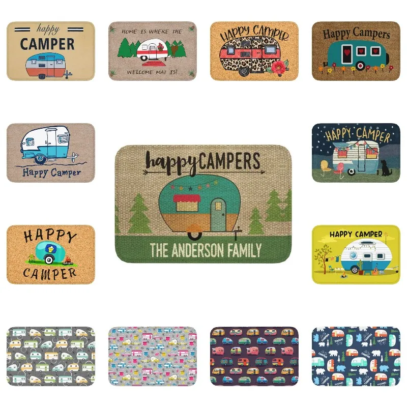 Happy-Campers-Doormat-Mat-Anti-Slip-Adventure-Camping-Van-Life-Entrance ...
