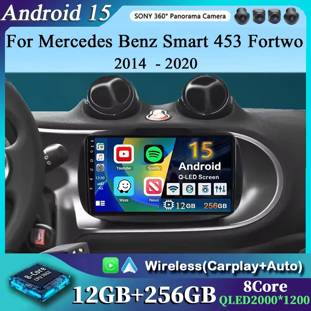Android 15 For Mercedes Benz Smart 453 Fortwo 2014 2015 2016 -2020 Car ...