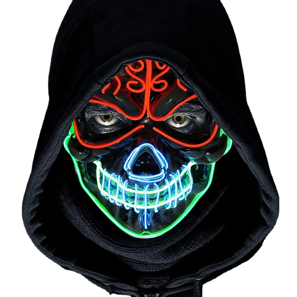 LED-Halloween-Mask-2023-Upgraded-Scary-Halloween-Light-Up-Mask-Scary ...