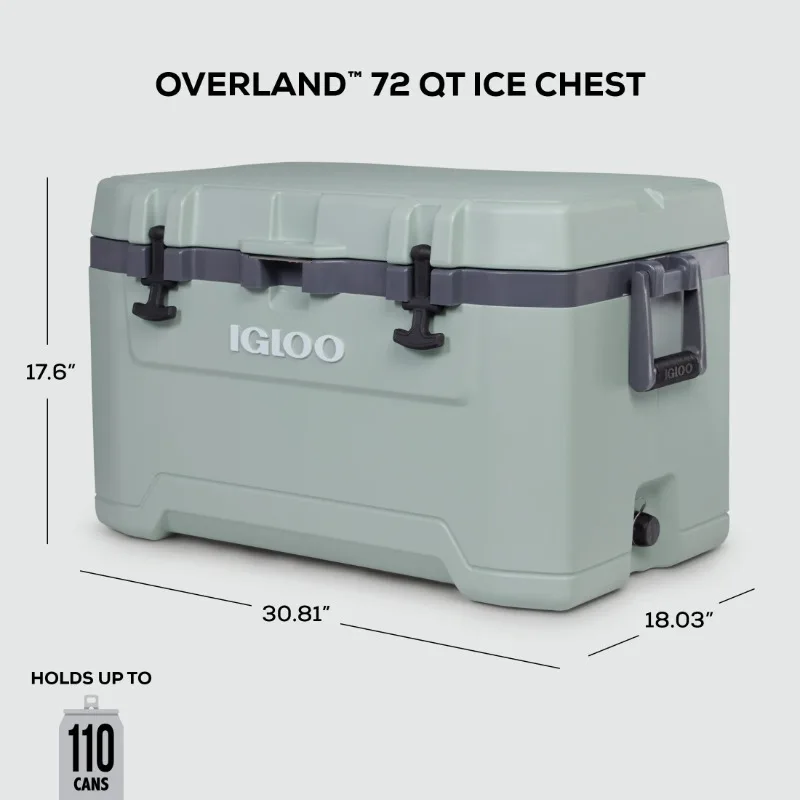 Igloo Overland Ice Chest Cooler, Green – Outdoor Gear & Equipment | The Mountain Exp