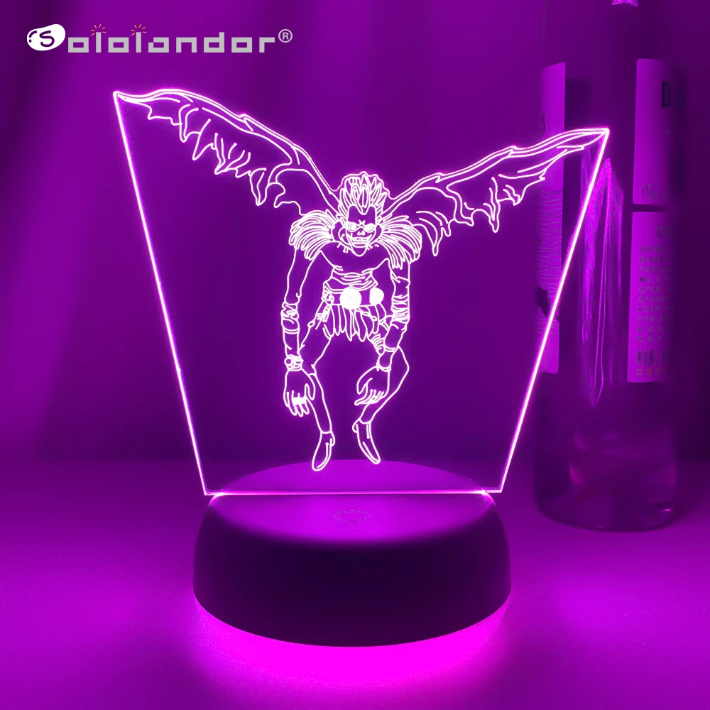 Death Note Ryuk L Light | Death Note L X Light Manga | Led Lamp Manga ...