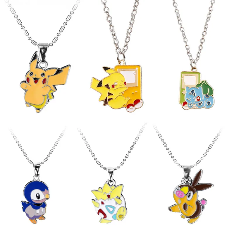 Collar de Anime Figrues Pokemon, accesorios de Pikachu de dibujos ...