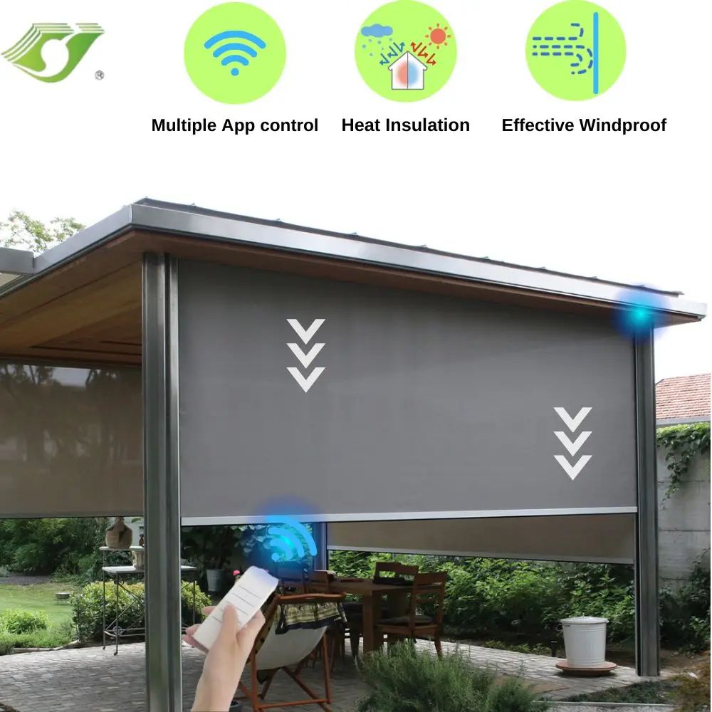 Custom-Electric-Outdoor-Track-Roller-Windproof-Roller-Blinds-Patio ...