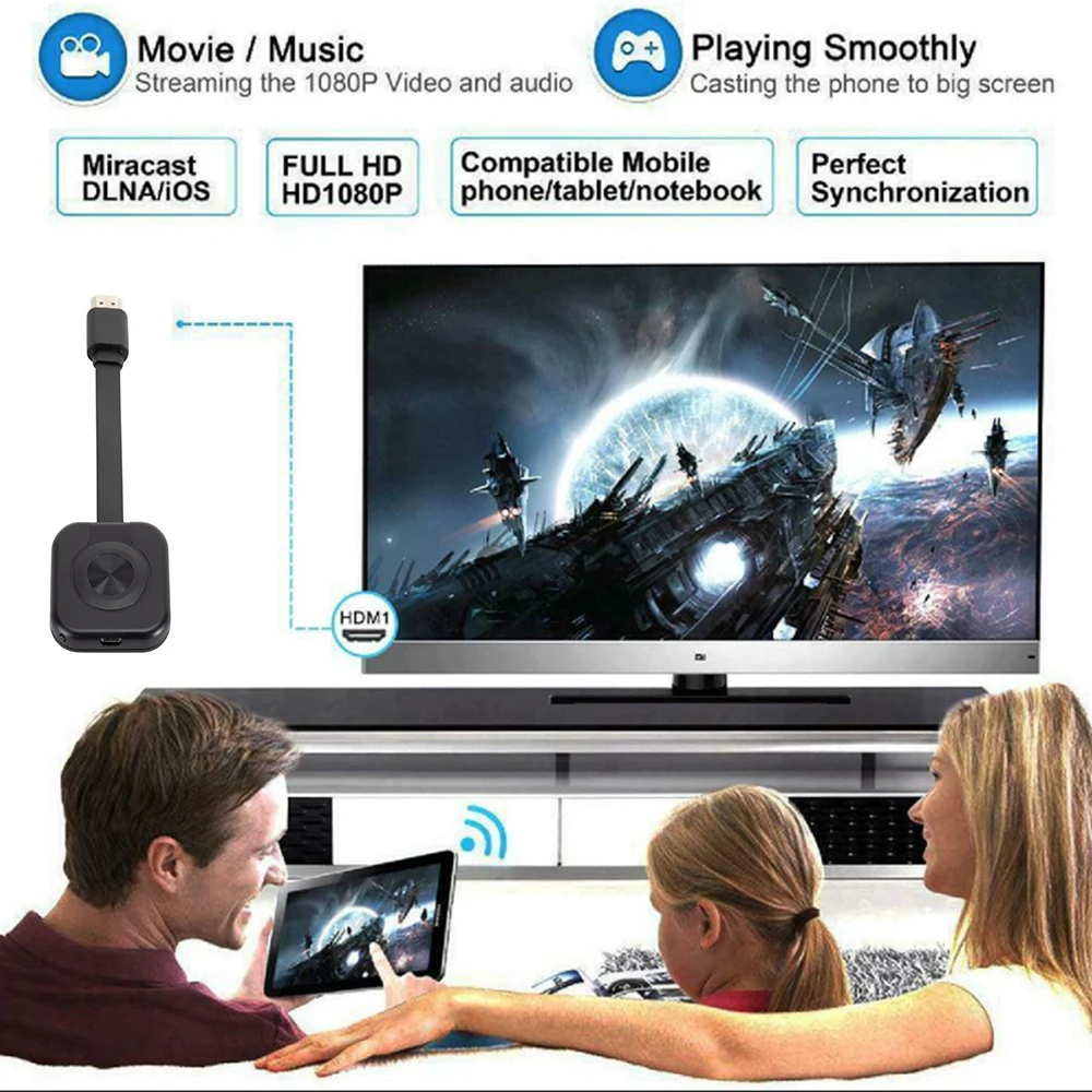 Wireless WiFi Projector Audio Video Transmitter Receiver HDMI ...
