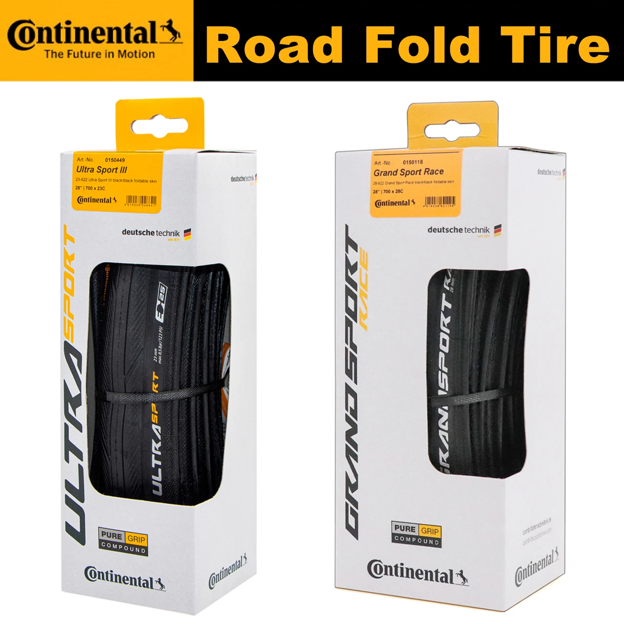 1 Pair Continental Road tire ULTRA SPORT II III & GRAND Sport Race 700 23c 25c28C Road Clincher ...