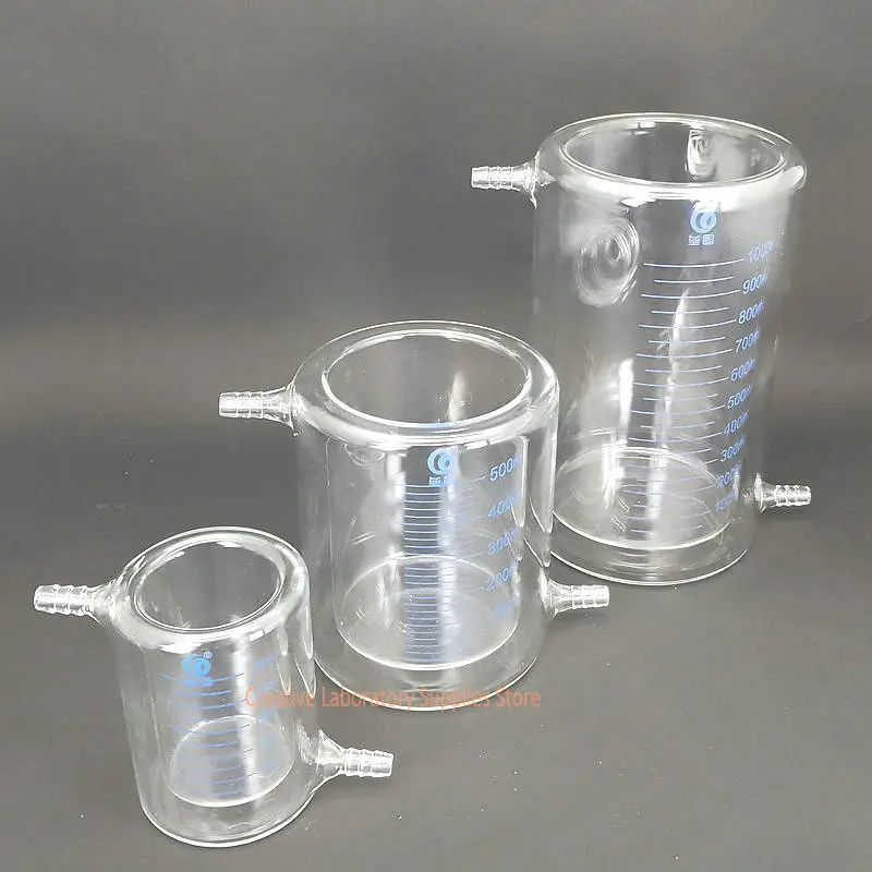 1 piece Laboratory 50ml to 1000ml Jacketed Borosilicate Glass Beaker ...