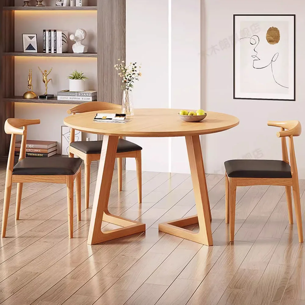 Office-Wooden-Dining-Table-Round-Organizer-Newclassic-Center-Dining ...