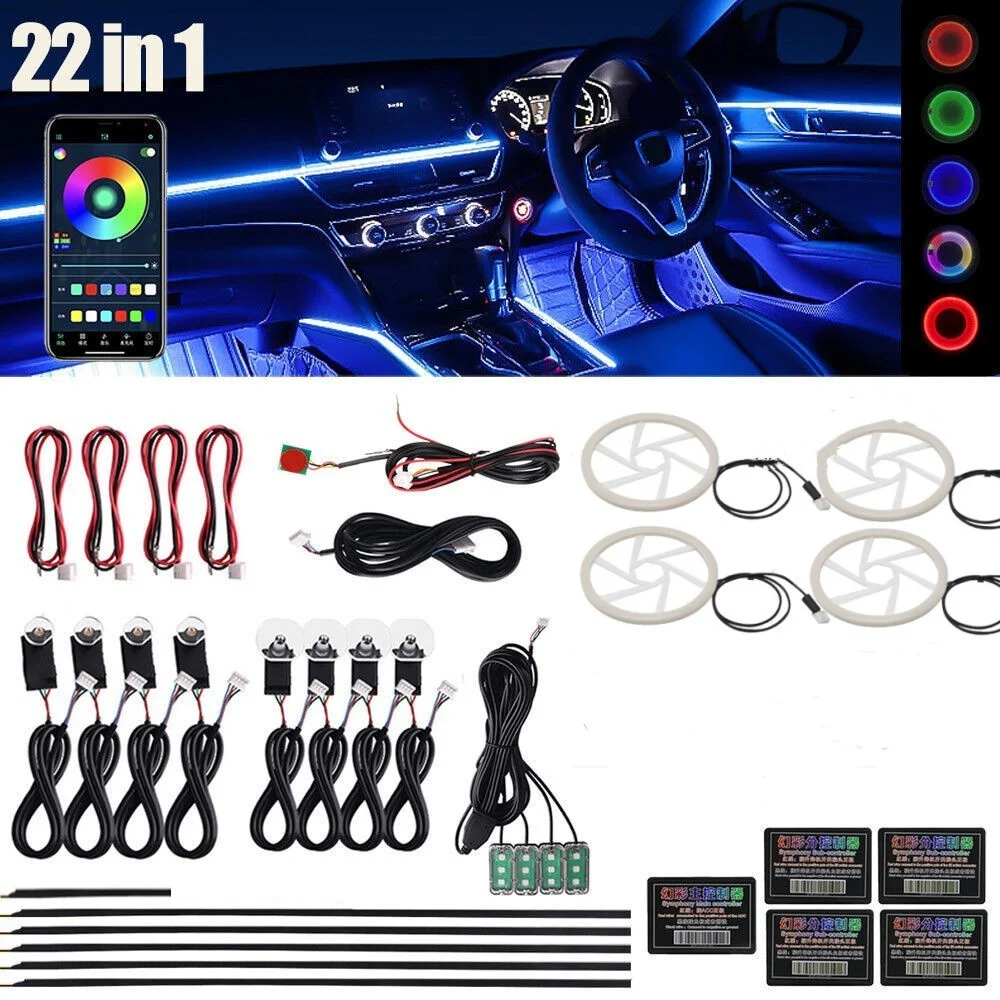Universal-21-In-1-Atmosphere-Car-Interior-Ambient-Light-Fiber-Optic ...