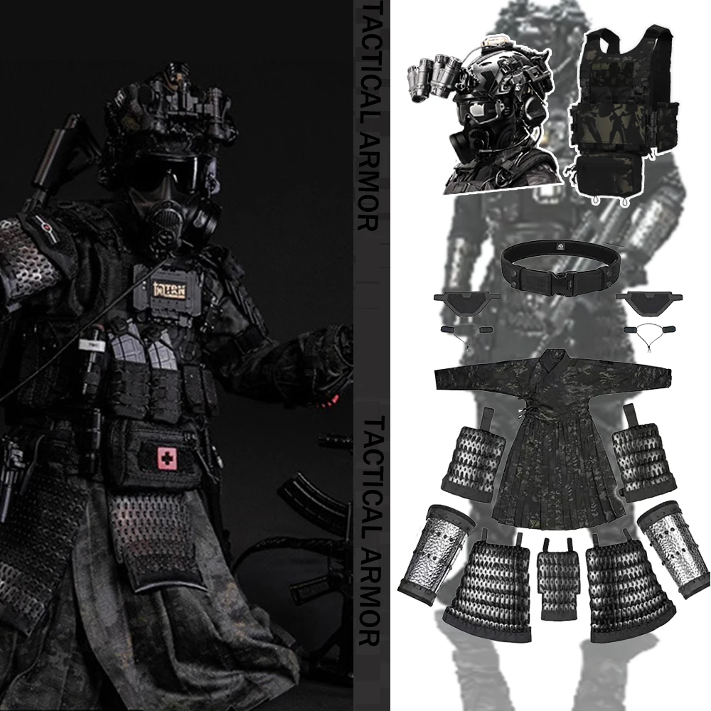 Dragon Scale Tactical Armor Airsoft Helmet Set Medieval Warrior Knight ...