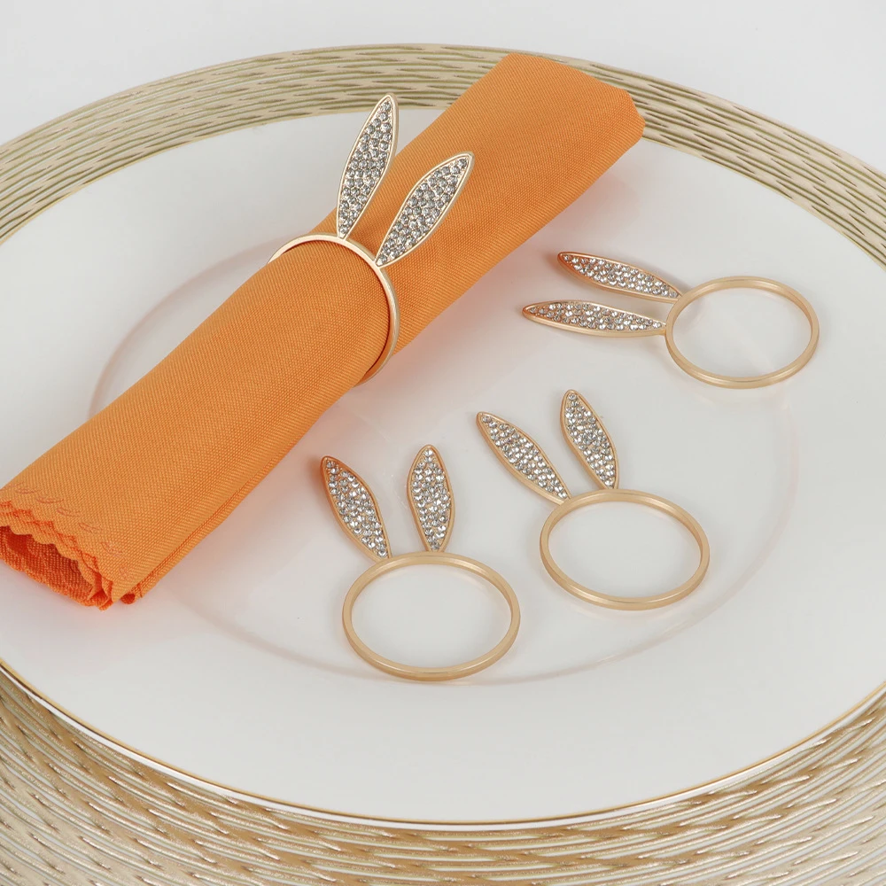 1Pcs-Cute-Rabbit-Easter-Napkin-Ring-Diamond-Alloy-Rabbit-Head-Western ...
