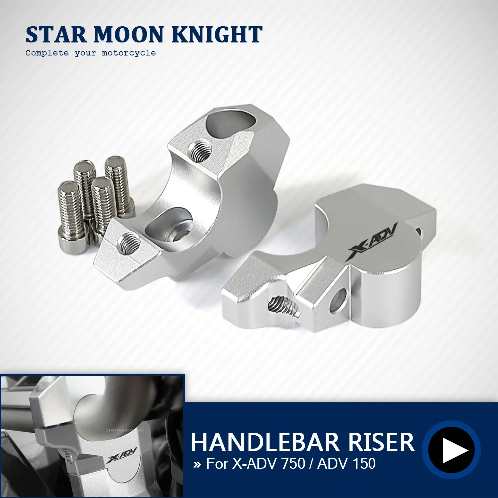 Motorcycle-Handle-Bar-Riser-Clamp-Extend-Handlebar-Adapter-Mount-For ...