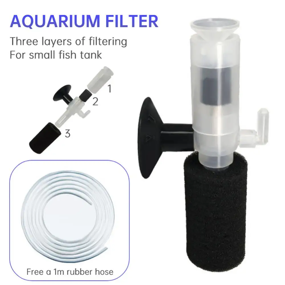 Water-Pneumatic-Filter-Small-Fish-Tank-Creative-Internal-Purifier ...