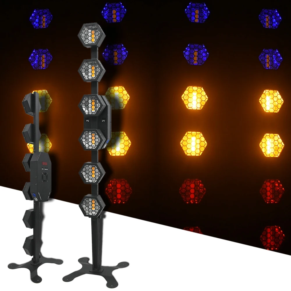 NEW Mold 6x50W RGB LED Retro Flash Light DMX512 DJ Sound Party ...
