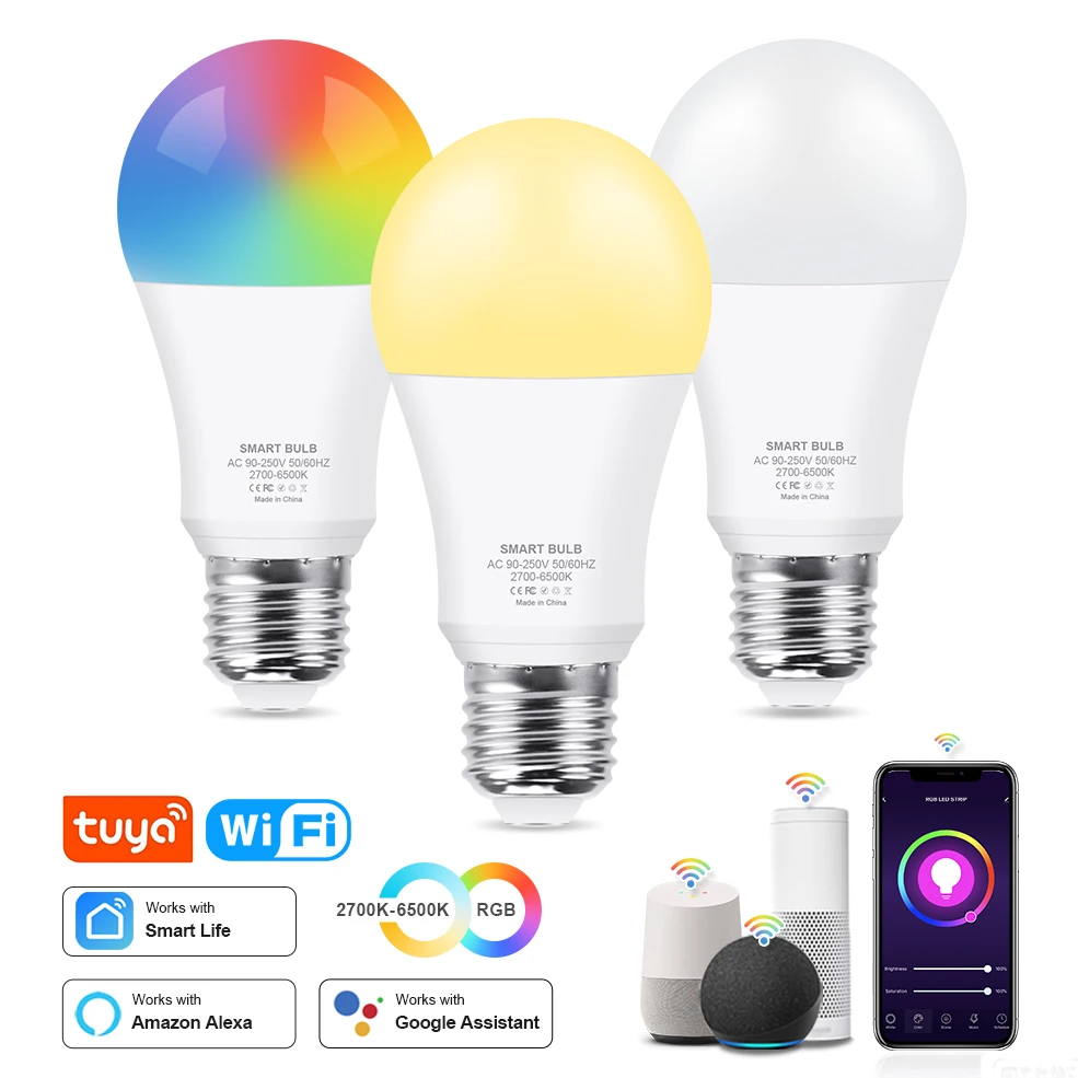 Tuya-15W-18W-WiFi-Smart-Light-Bulb-E27-RGB-LED-Lamp-Intelligent ...