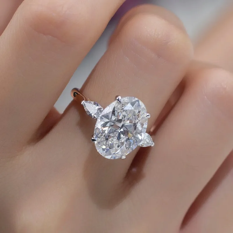 Messi-Jewelry-Three-Stone-Engagement-Ring-Customized-18K-6CT-Oval-IGI ...