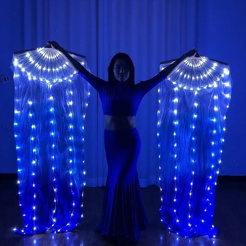 LED-Long-Silk-Dance-Fan-Hand-Belly-Dance-Ballet-dance-Fans-Women-Dance ...