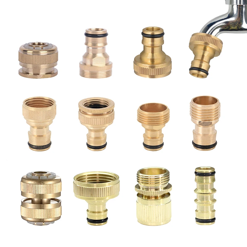 Alloy Tap Quick Water Connector 16mm 20mm Hose Coupling Adapter 1/2'' 3 ...