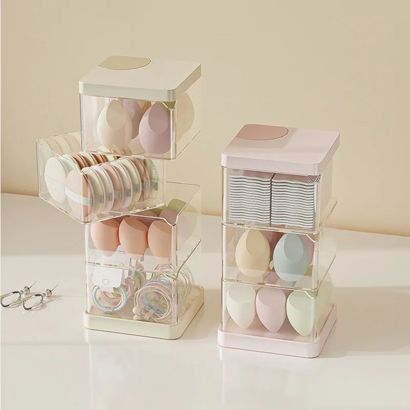 Puff-Storage-Box-Desktop-Rotation-Dust-proof-Special-Beauty-Egg-Shelf ...