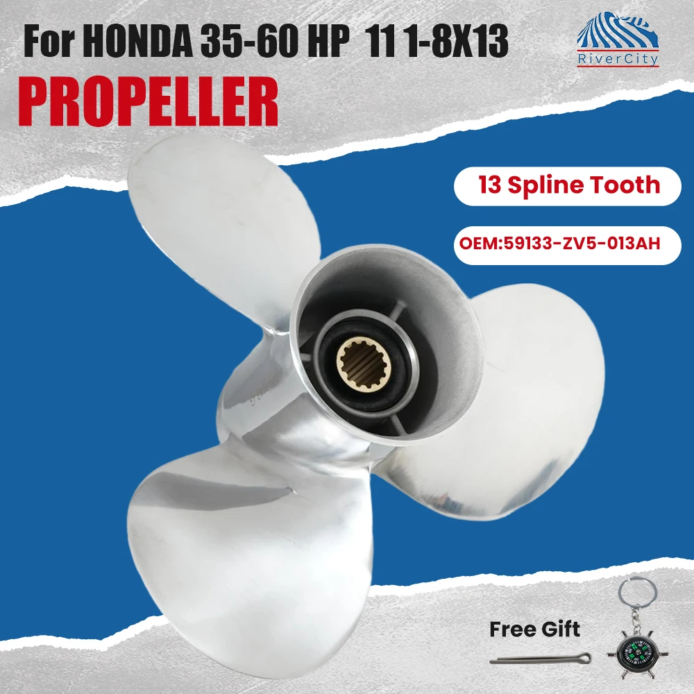 Outboard Propeller For Honda 35HP 40HP 45HP 50HP 60HP 11 1/8x13 Boat ...