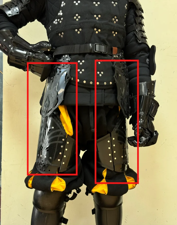 HEMA Swordsmanship Sports Armor Style Polymer Thigh External Protector ...