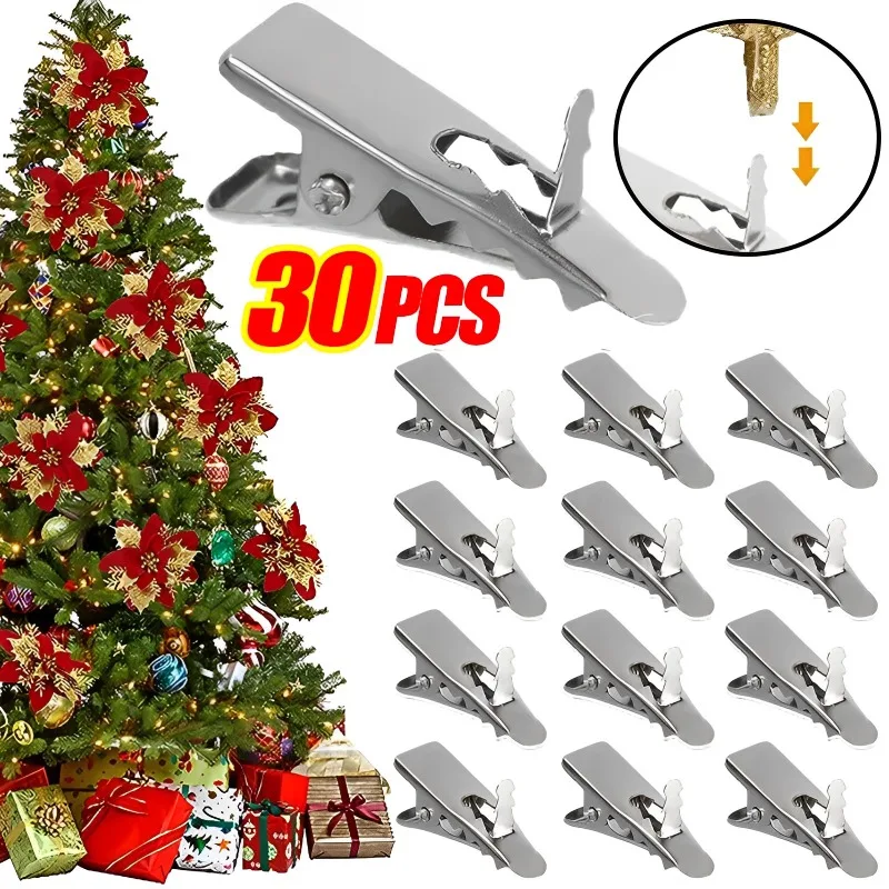 30-20-1Pcs-Mini-Metal-Clips-Xmas-Flower-Fixed-Clip-for-Xmas-Tree-New ...